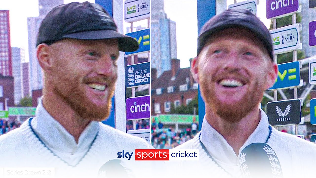 Ben Stokes reacts to winning final Ashes Test and drawing series ...